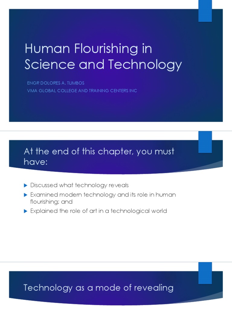 Human Flourishing in Science and Technology: Engr Dolores A. Tumbos Vma ...