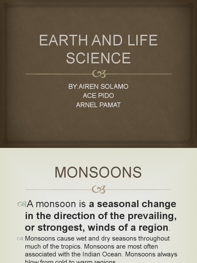 Earth and Life Science Airenn | PDF | Monsoon | Branches Of Meteorology