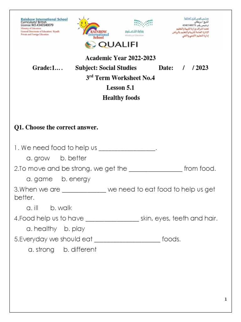 Social Studies Worksheet With Answer Key | PDF