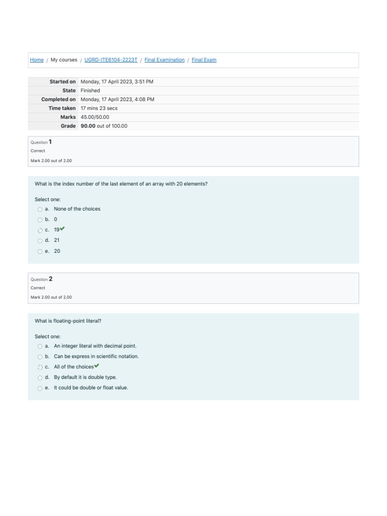 Comprg222 Exam Pdf C Programming Language Class Computer Programming