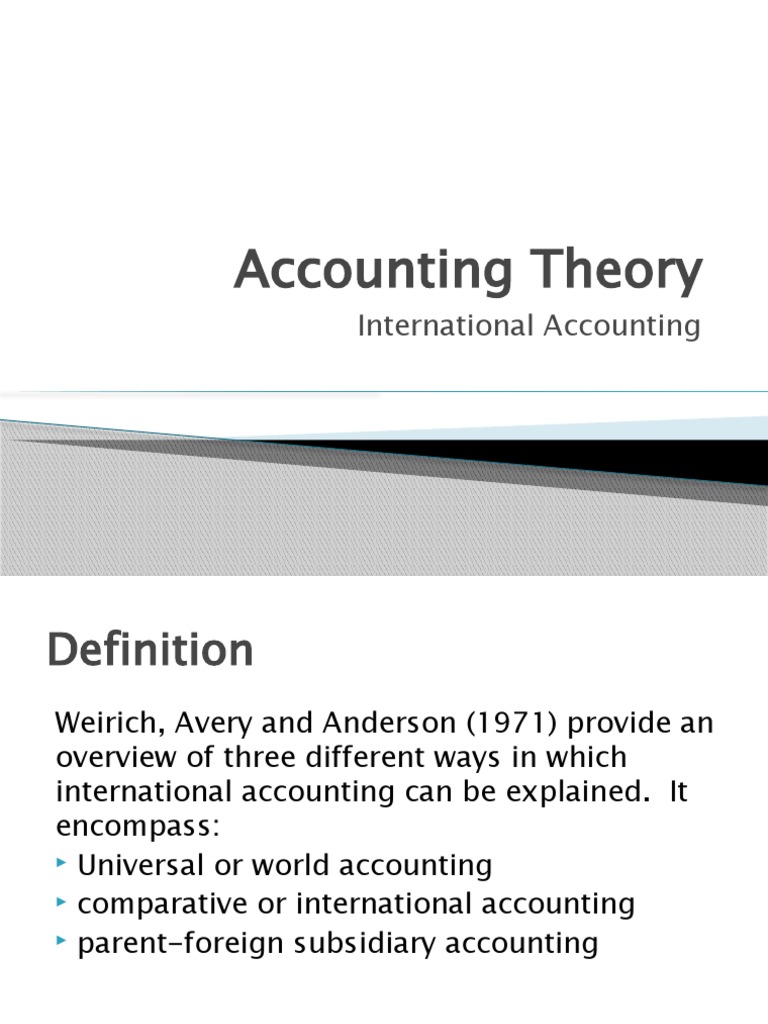 International Accounting Theories Explained | PDF | Financial Statement | Accounting