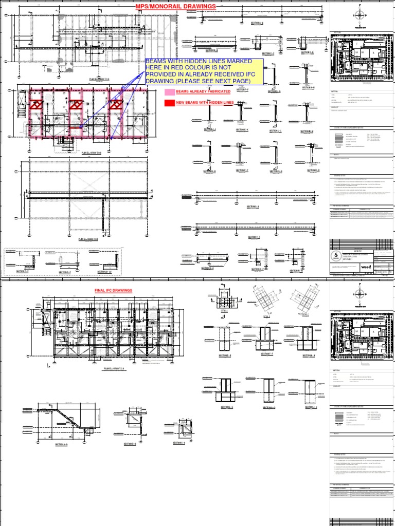 Steel Beams With Hidden Lines | PDF