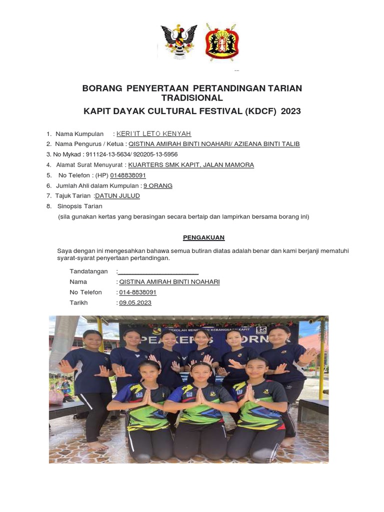Pertandingan Tarian Datun Julud 2023 | PDF