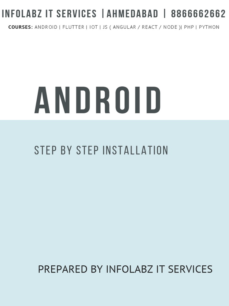 Android Installation Guide | PDF | Integrated Development Environment | Java (Programming Language)