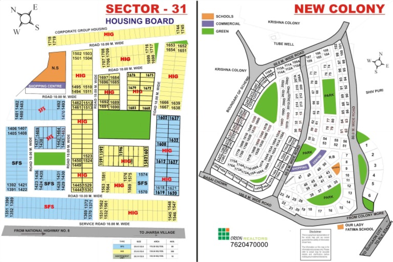 Sector 31 New Colony Housing Board Map | PDF