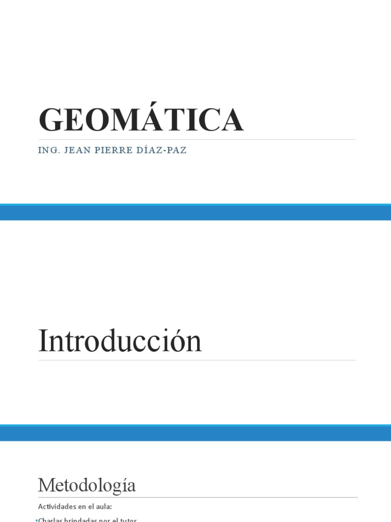 00 Presentacion | PDF | Geomática | Sistema de información geográfica