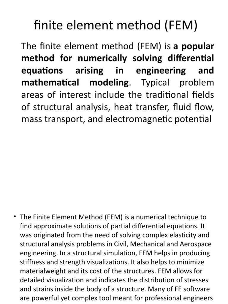 Finite Element Method (FEM) | PDF | Finite Element Method | Structural Analysis