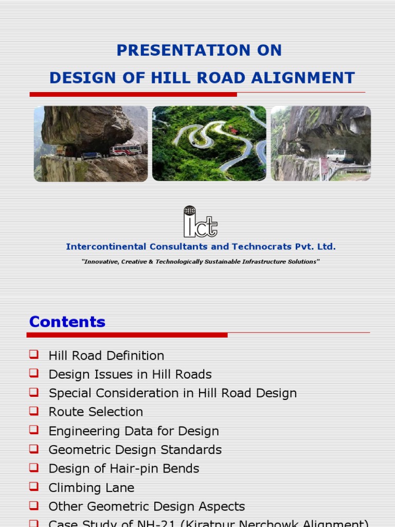 Hill Road Design and Alignment Guide | PDF | Rain | Precipitation