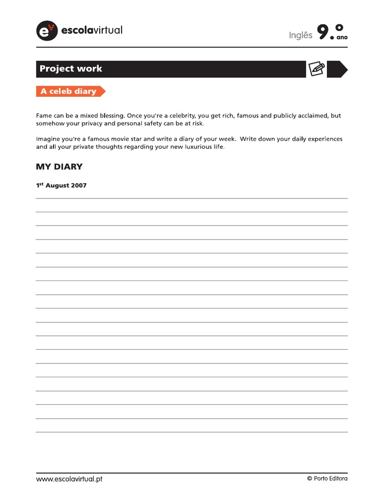 02 Project Work - A Celeb Diary | PDF