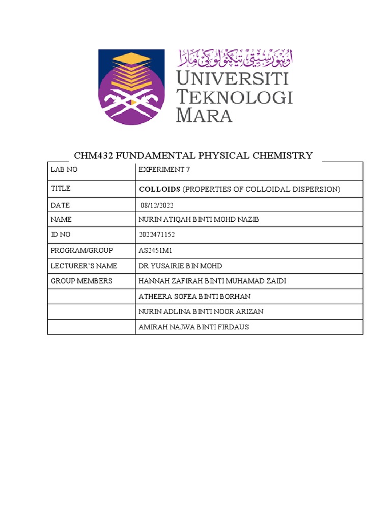 Lab Exp 7 | PDF | Phases Of Matter | Condensed Matter Physics Lab Exp 7 | PDF | Phases Of Matter | Condensed Matter Physics