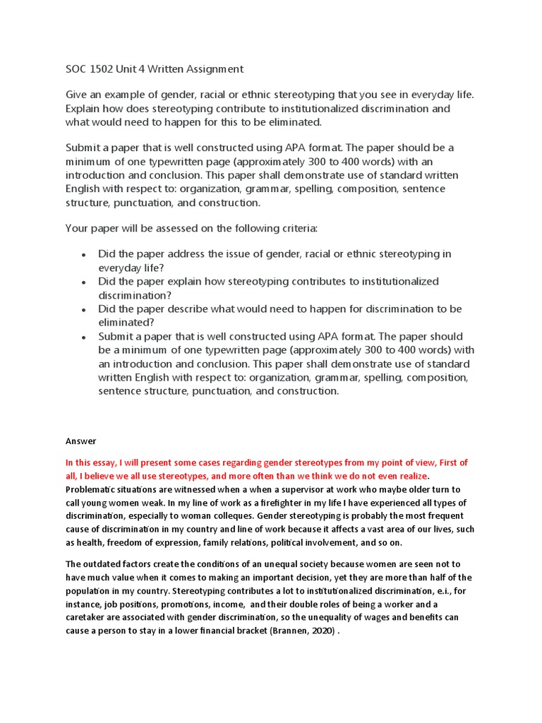 Gender Stereotyping and Discrimination | PDF | Gender Studies | Gender ...