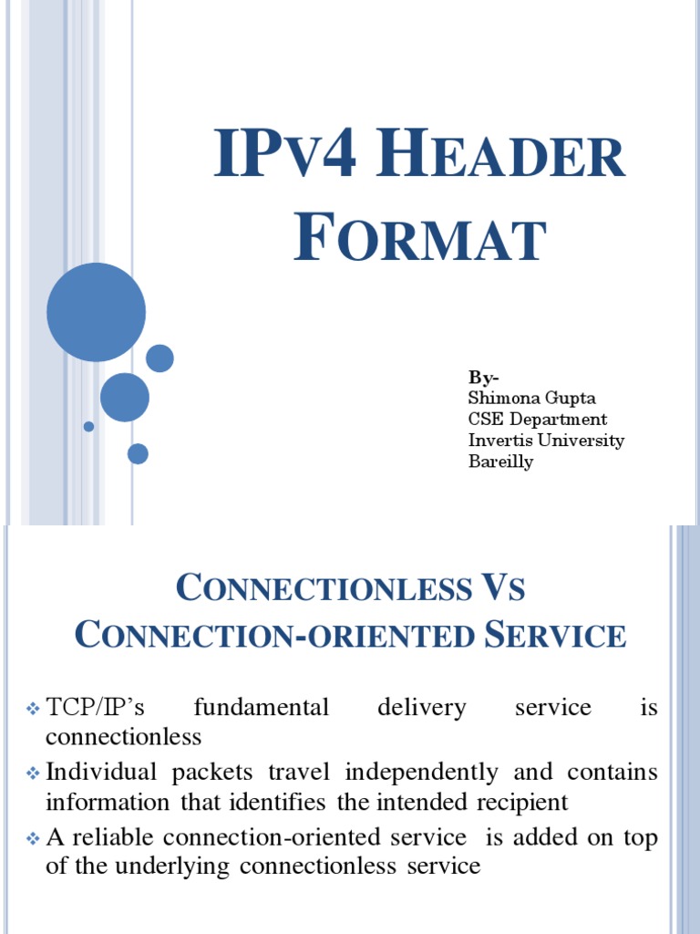 IPv4 Header Format | PDF | Internet Protocols | Internet Protocol Suite