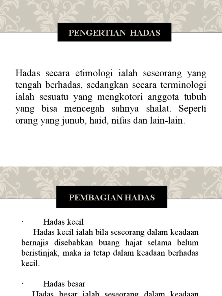 Pengertian Hadas Kecil dan Besar | PDF