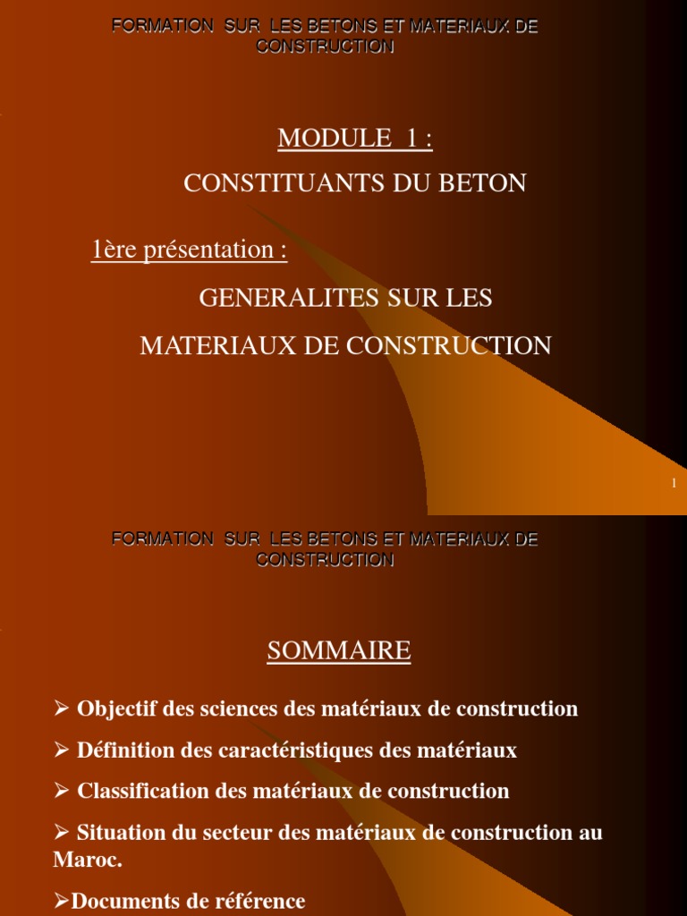 Cours-Matériaux de Construction | PDF | Ciment | Science des matériaux