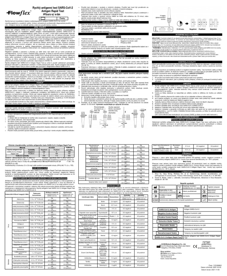Navod CZ Flowflex Bio CE L031-11815 | PDF