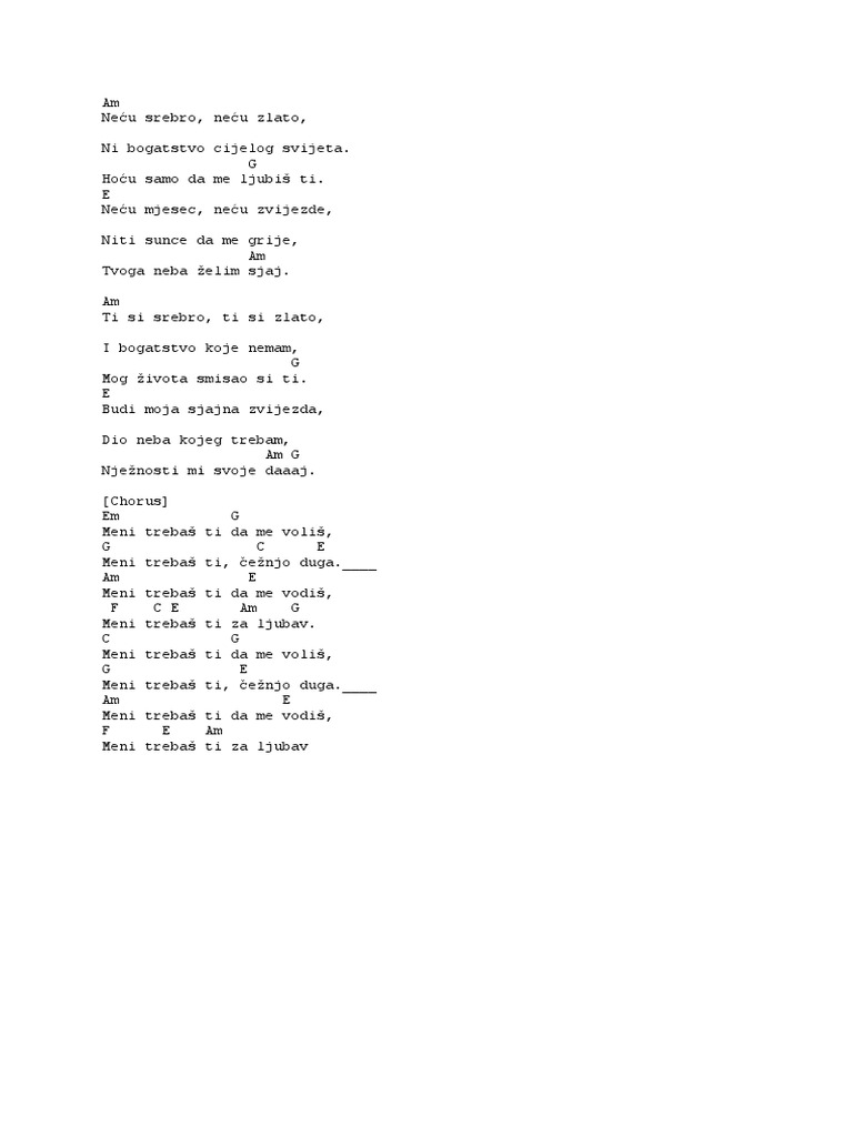 Meni Trebaš Ti | PDF