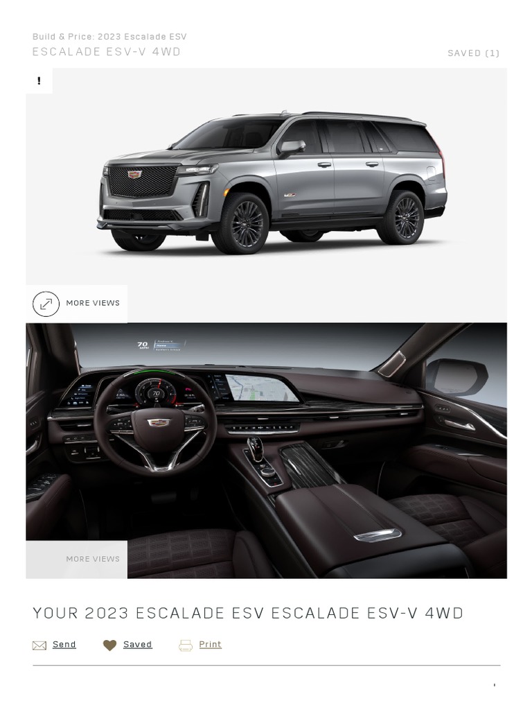 Cadillac - 2023 Escalade ESV - Build Your Own | PDF | Headlamp | Seat Belt