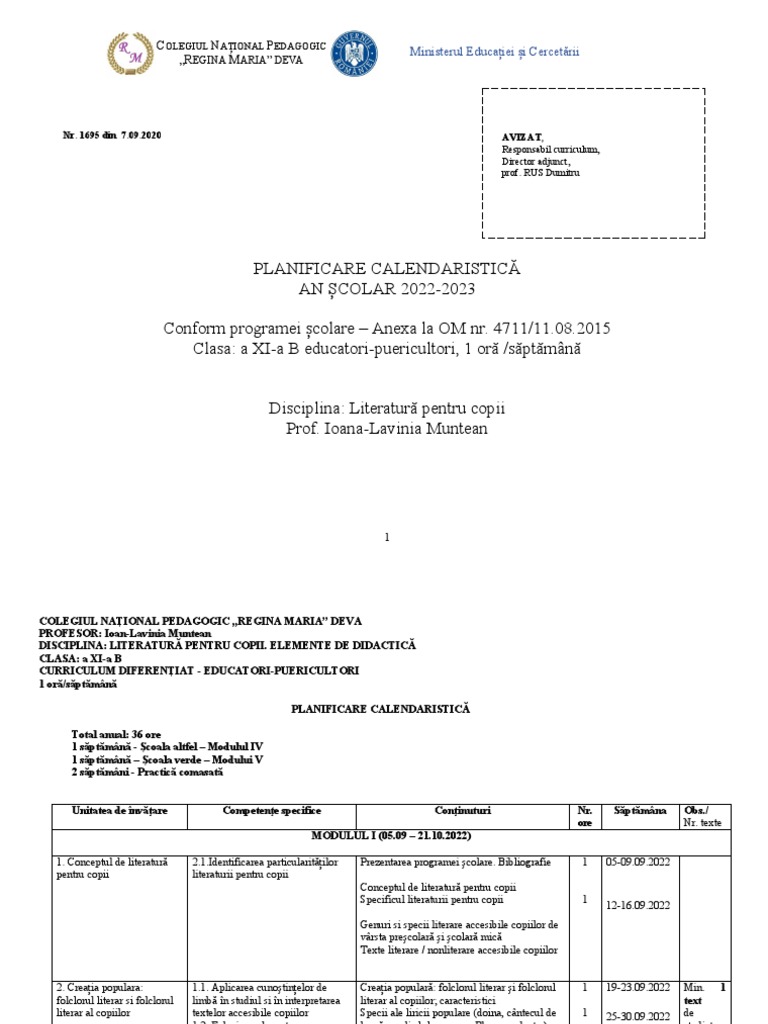 Literatura Pentru Copii XI B | PDF