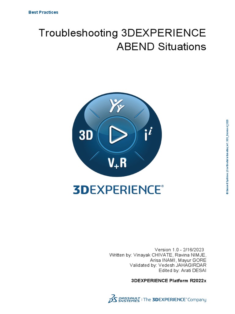 DS WhitePaper Troubleshooting 3DEXPERIENCE ABEND Situations | PDF | Computer File | Cache ...