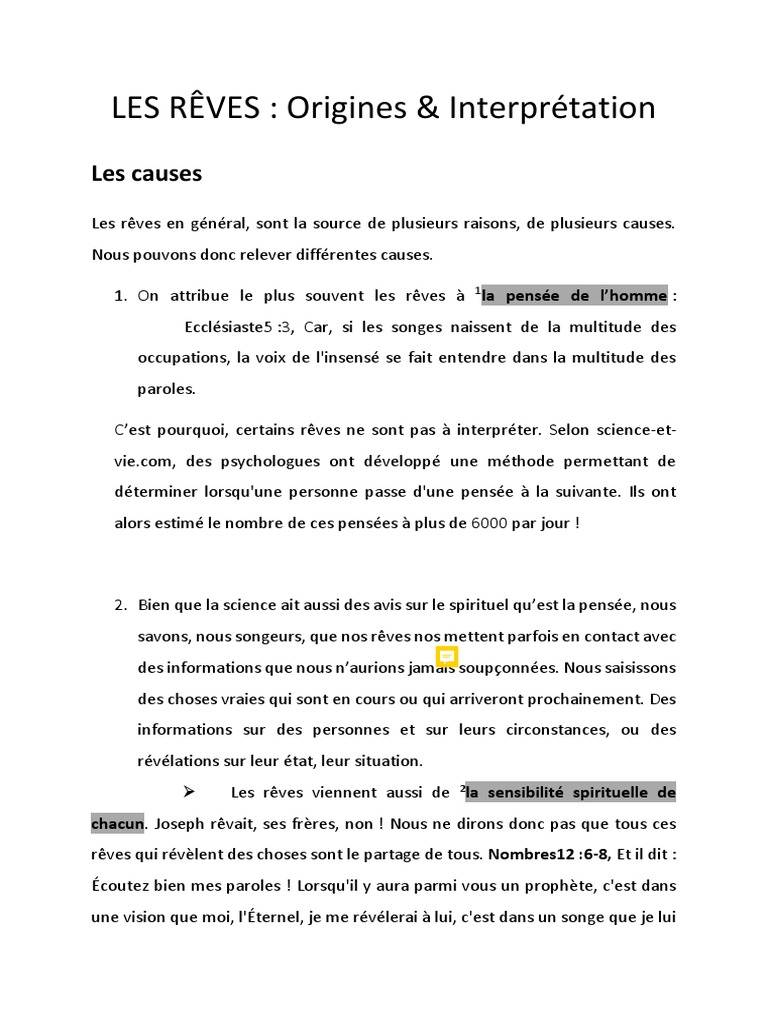 Les Rêves | PDF