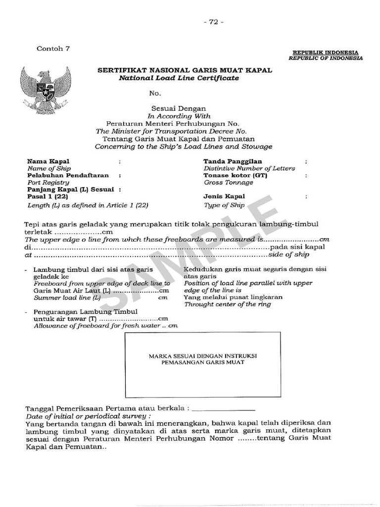 National Load Line Certificate | PDF