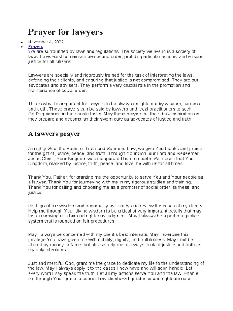Atty Prayer 1 | PDF | Justice | Crime & Violence