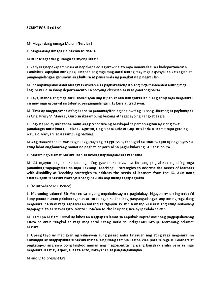 SCRIPT-FOR-IPed-LAC | PDF