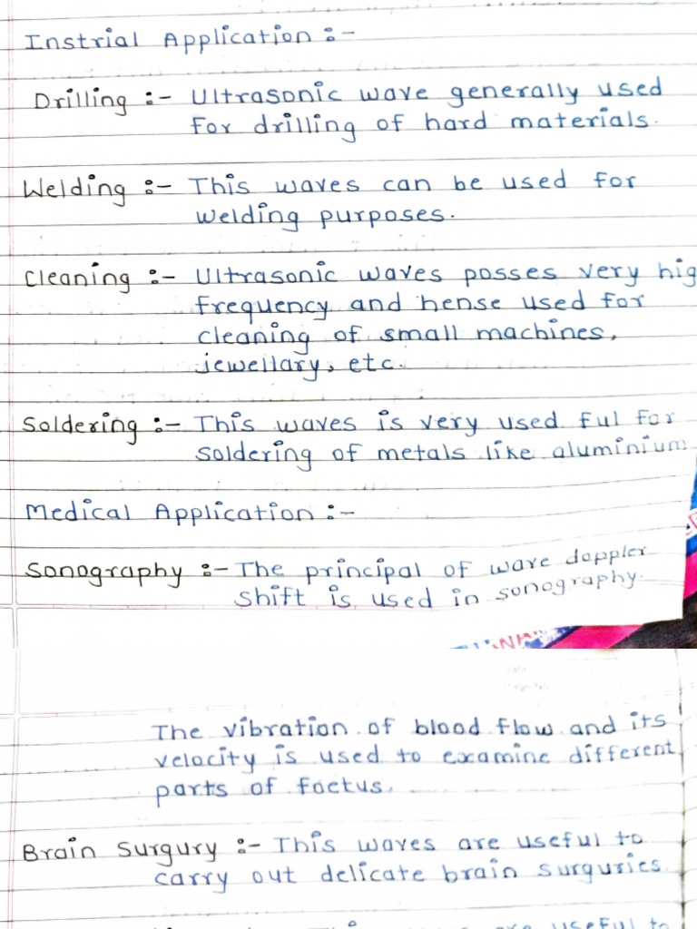 Applications of Ultrasonic Waves | PDF | Physics | Materials