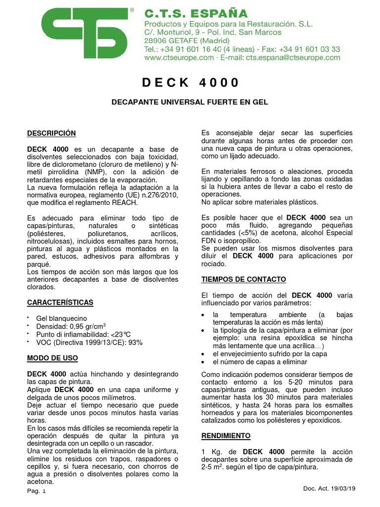 Deck 4000 Esp | PDF | Pintar | Solvente