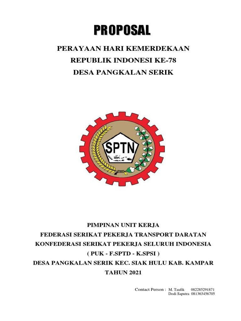 Proposal F.SPTN-K.SPSI HUT RI Ke-78 2023 | PDF
