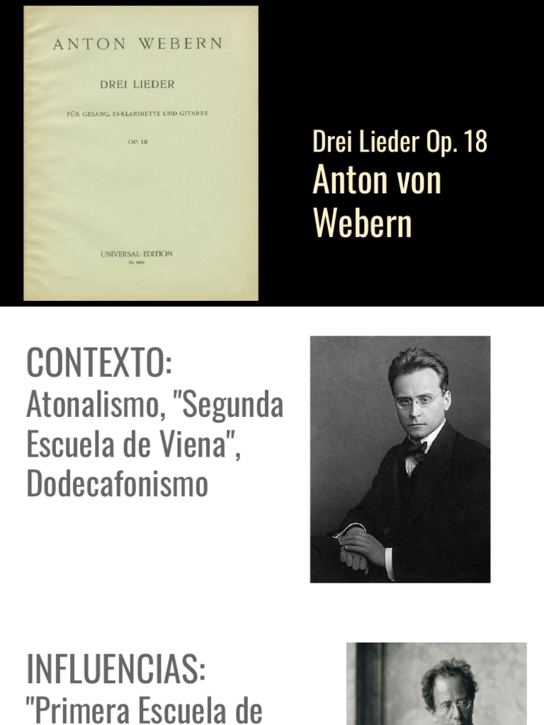 Presentación-Drei Lieder Op. 18. Anton Von Webern | PDF