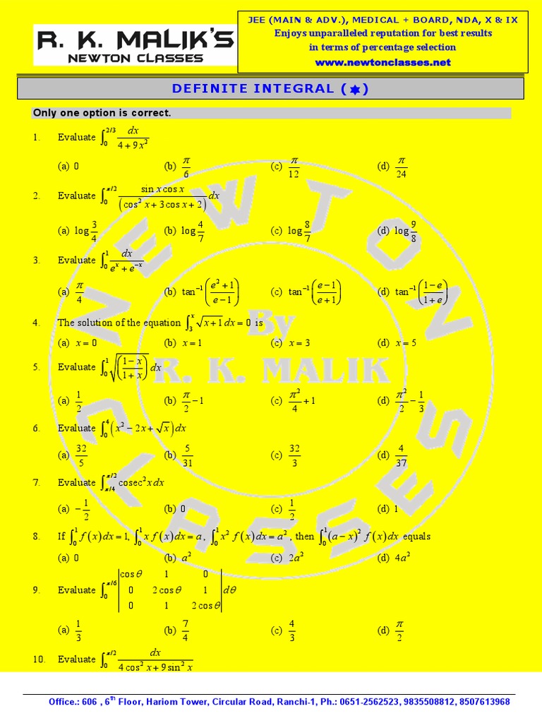 Definite Integral | PDF
