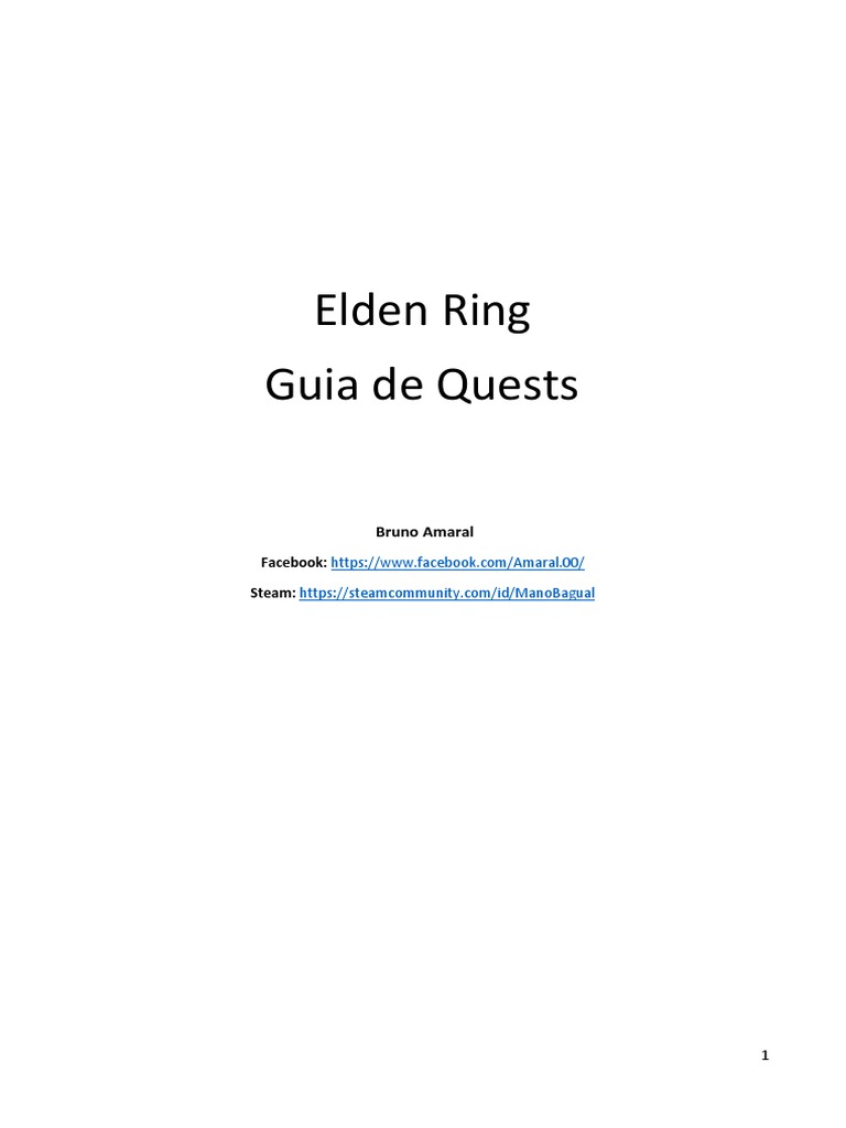 Guia de Quests Elden Ring 1.2 | PDF