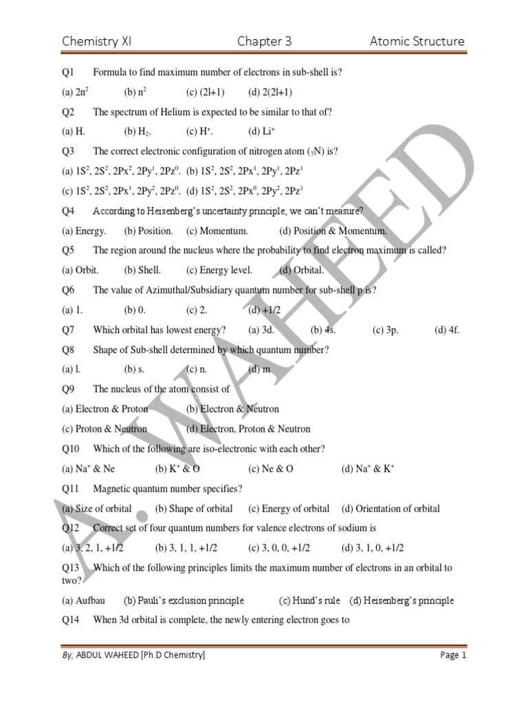 Atomic Structure | PDF | Atomic Orbital | Atoms Atomic Structure | PDF | Atomic Orbital | Atoms