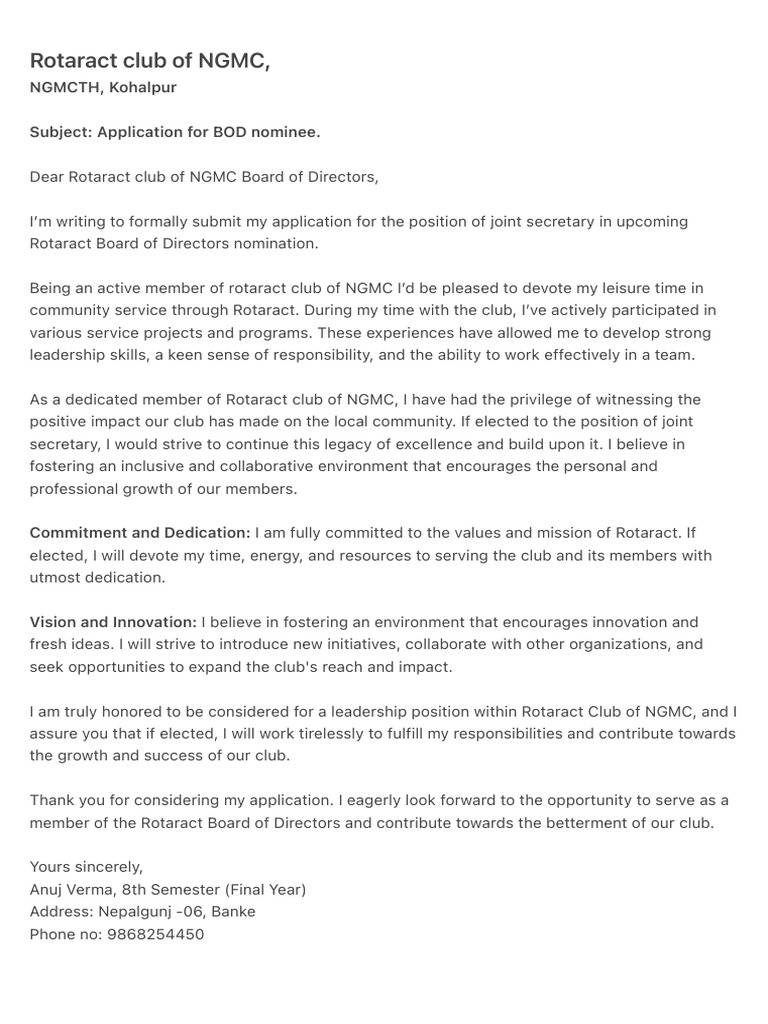 Rotaract Club of NGMC | PDF