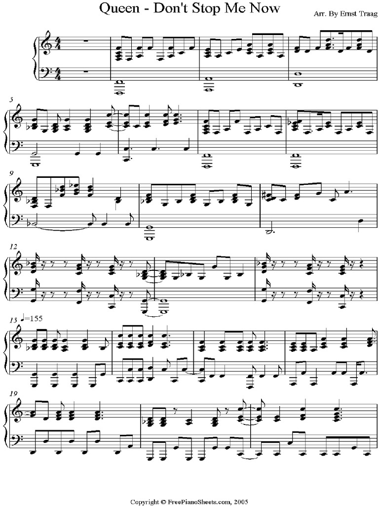 Queen Dont Stop Me Now | PDF