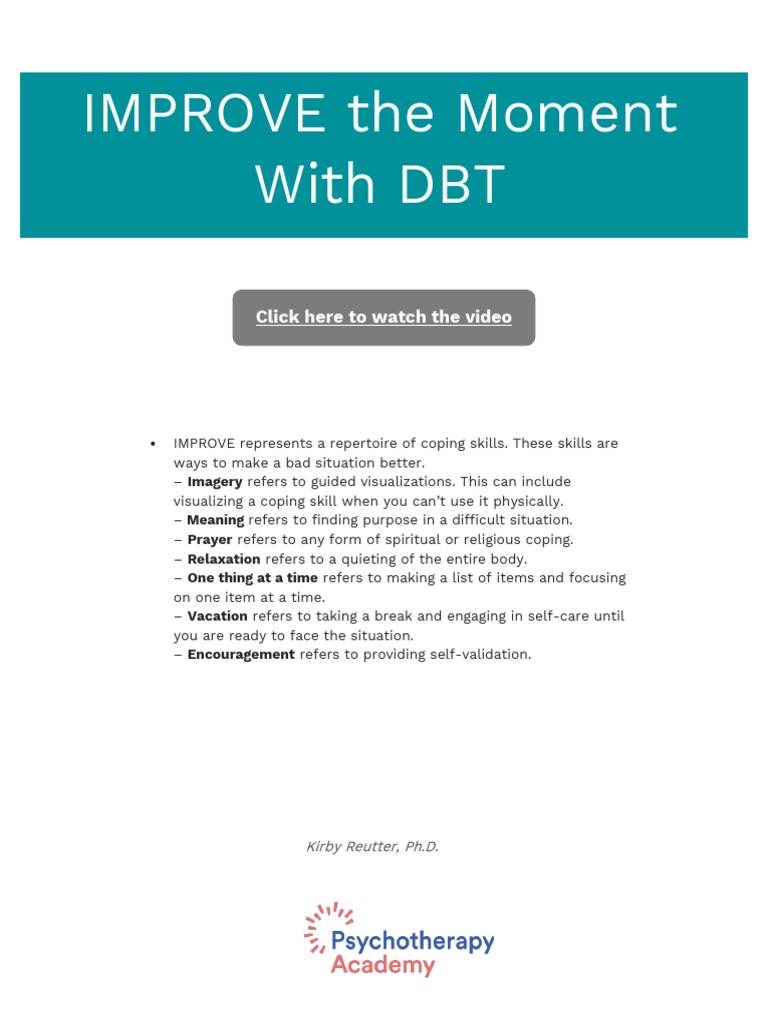 DBT Skills for Trauma Recovery | PDF | Dialectical Behavior Therapy ...