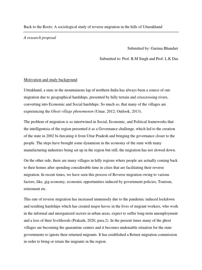 Back To The Roots | PDF | Human Migration | Economies