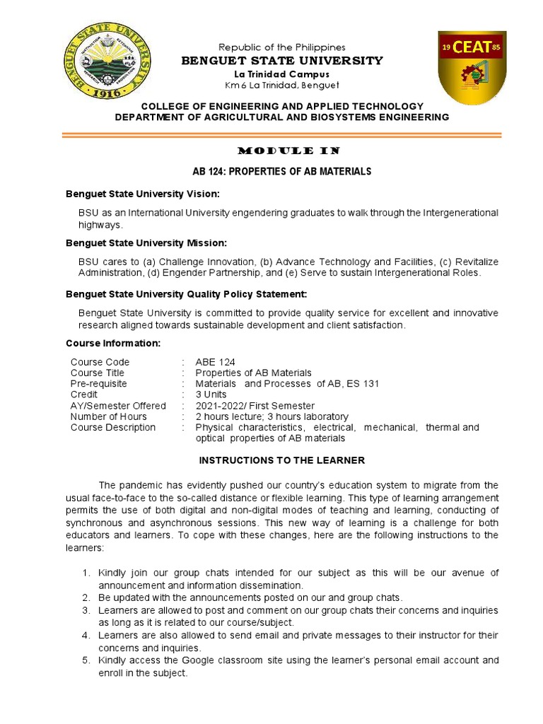 ABE - 24-Learning Material 1 | PDF | Heat | Rheology