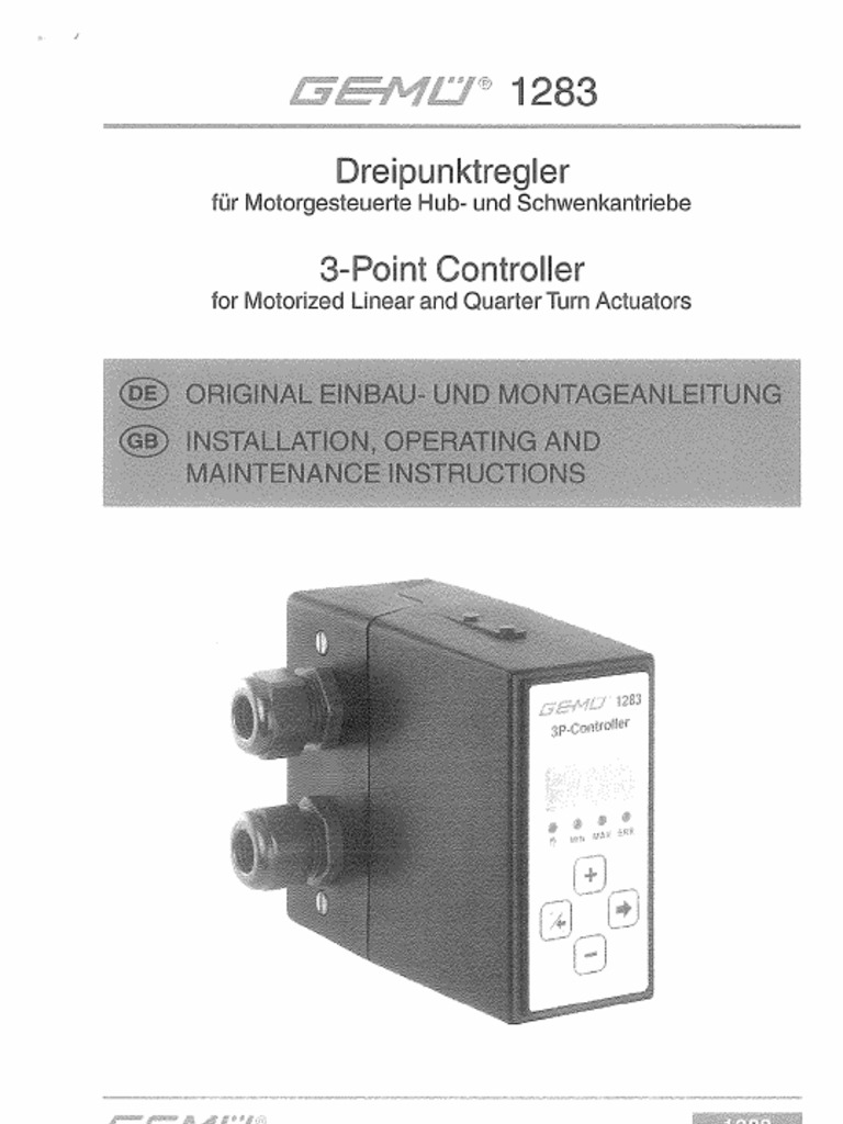 GEMU-1283 (3 Point Controller) Operation Instructions | PDF | Language ...