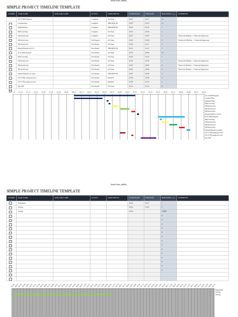IC Simple Project Timeline Template For Excel 11412 | PDF | Computing