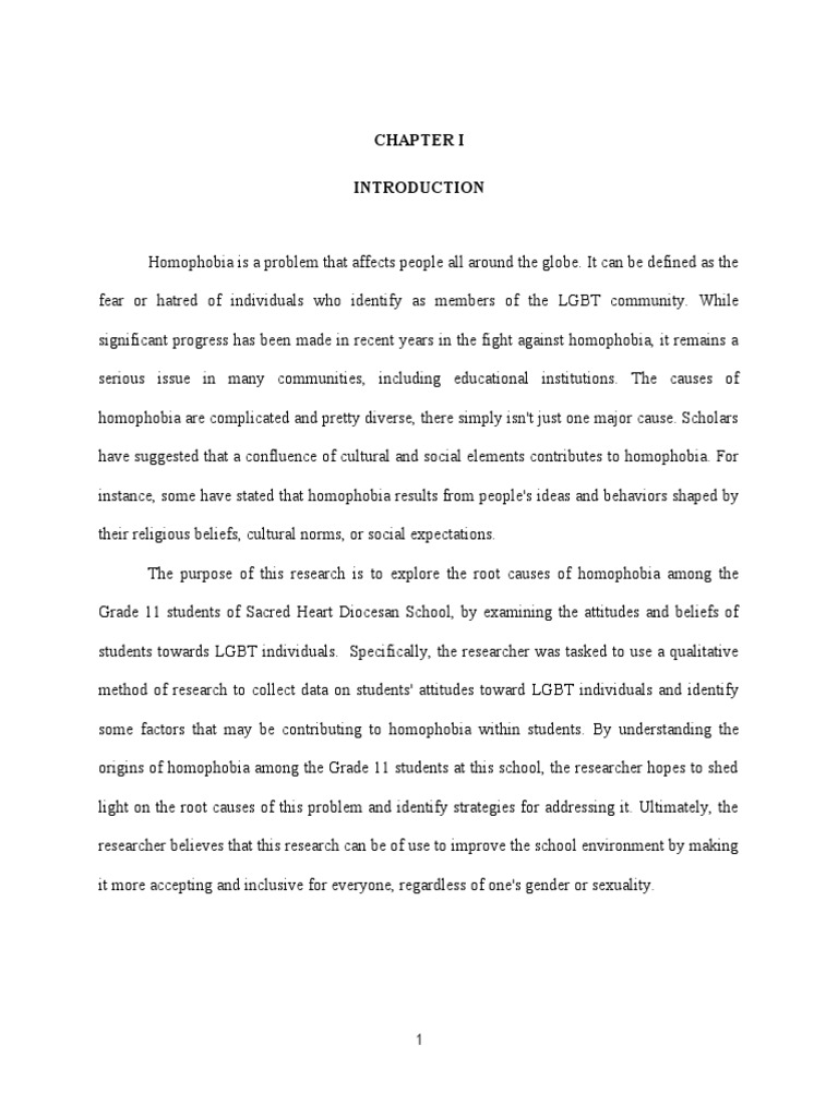 Causes of Homophobia in Schools | PDF | Social Science | Wellness