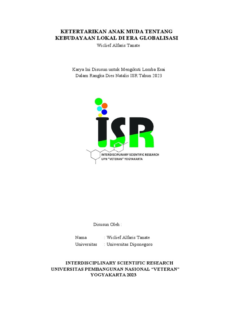 Essay - Wiclief A.Tanate | PDF | Ilmu Sosial