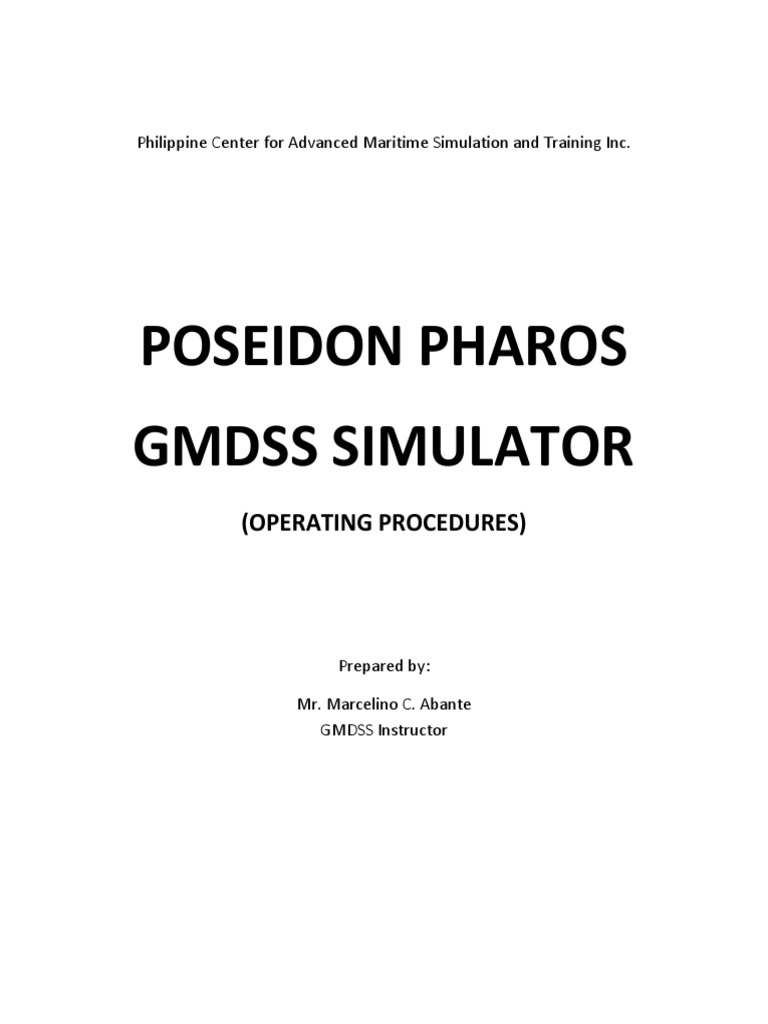 Gmdss Simulator Ops Procedures | PDF | Telecommunications | Information And Communications ...