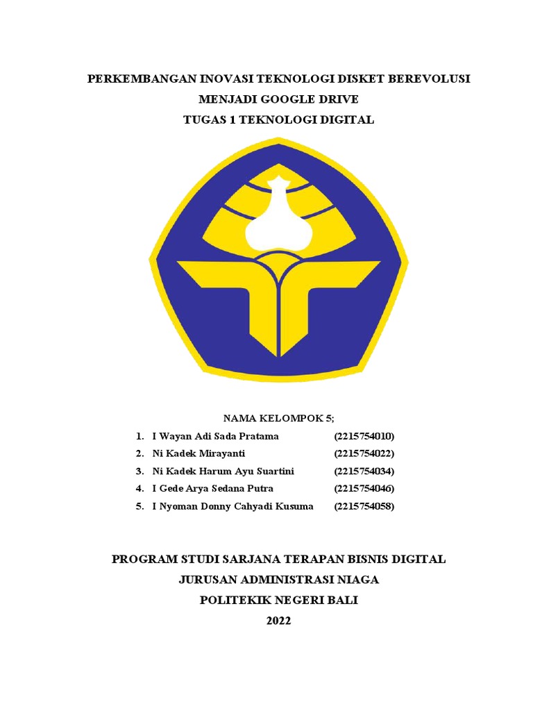 Perkembangan Inovasi Teknologi Disket Berevolusi Menjadi Google Drive | PDF