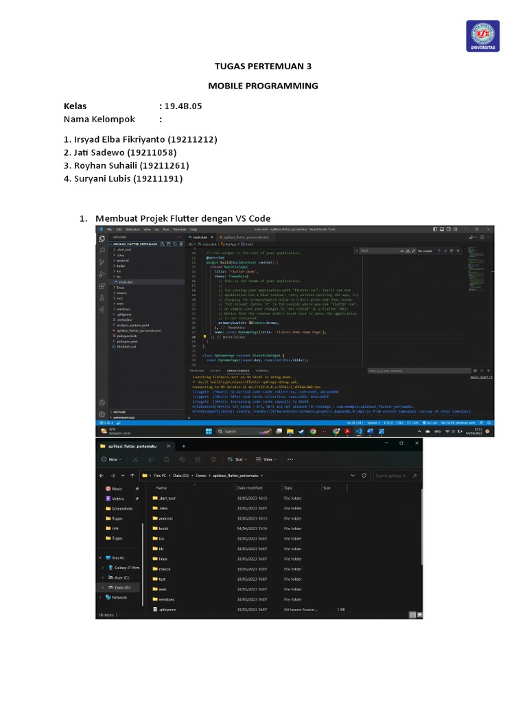 Mobile Programming - Tugas Pertemuan 3 | PDF