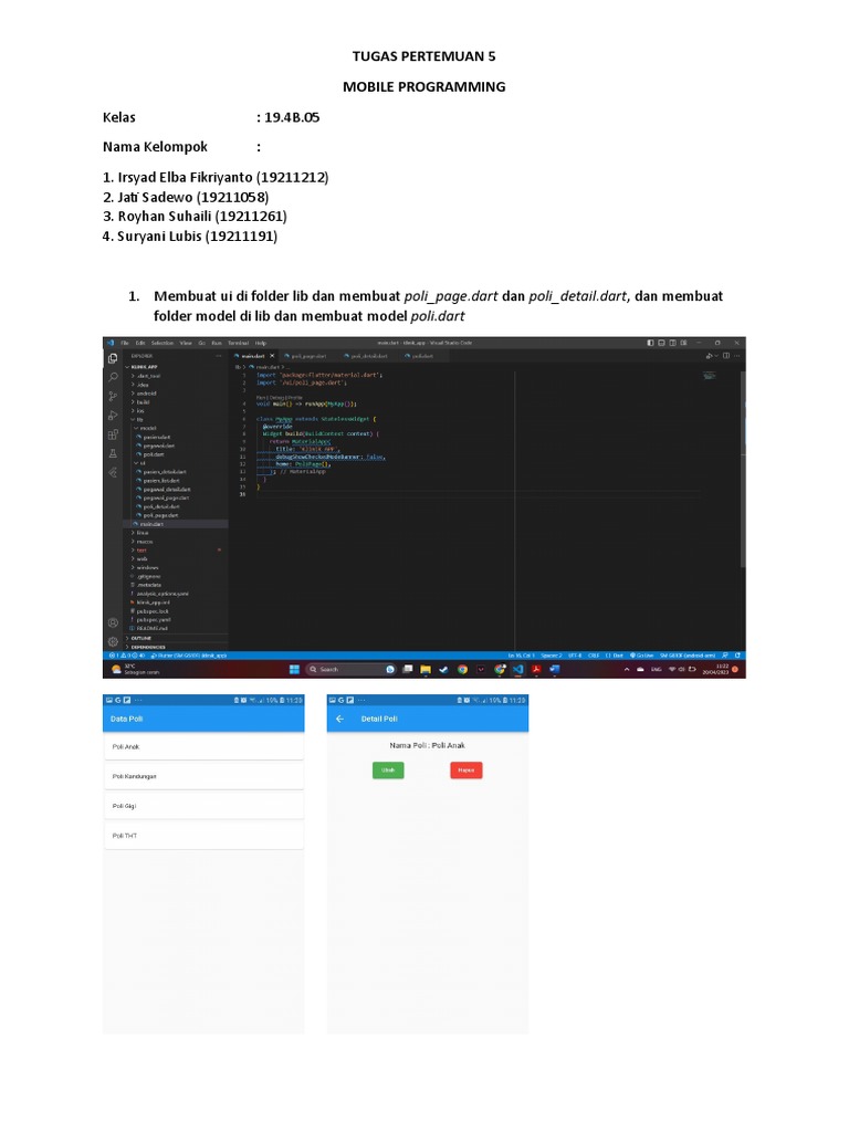 Mobile Programming - Tugas Pertemuan 5 | PDF