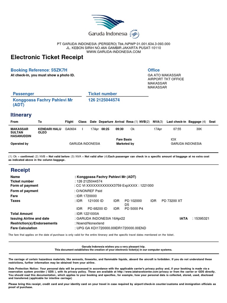 Your Electronic Ticket Receipt-4 | PDF