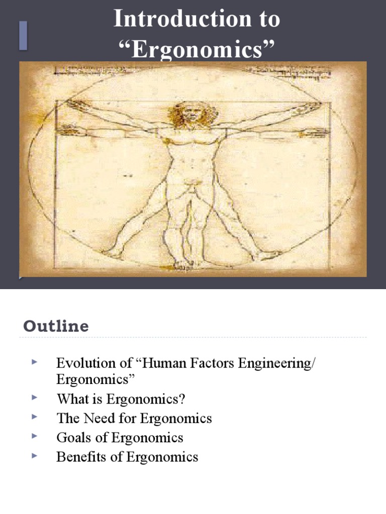 Lecture 1 Introduction To Ergonomics | PDF | Human Factors And Ergonomics | Cognitive Science