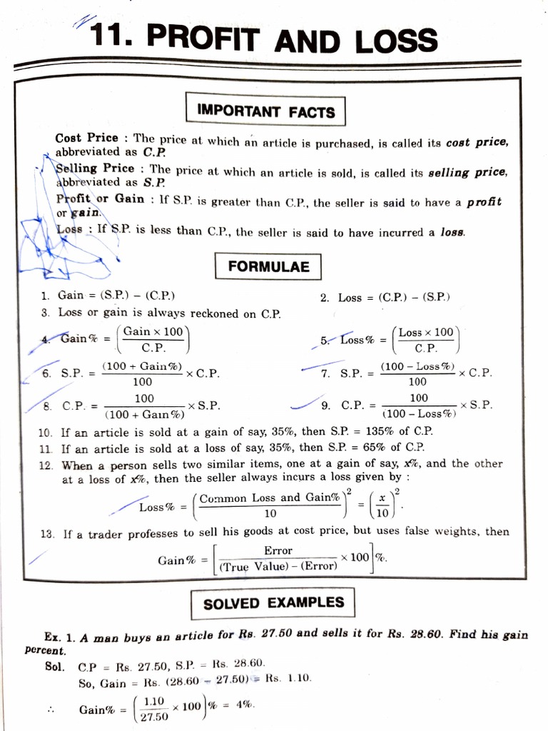 Profit & Loss | PDF | Prices | Profit (Economics)
